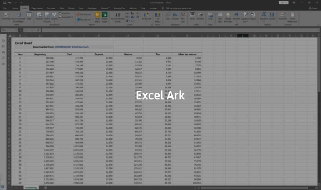 Excel - On FIRE Invest